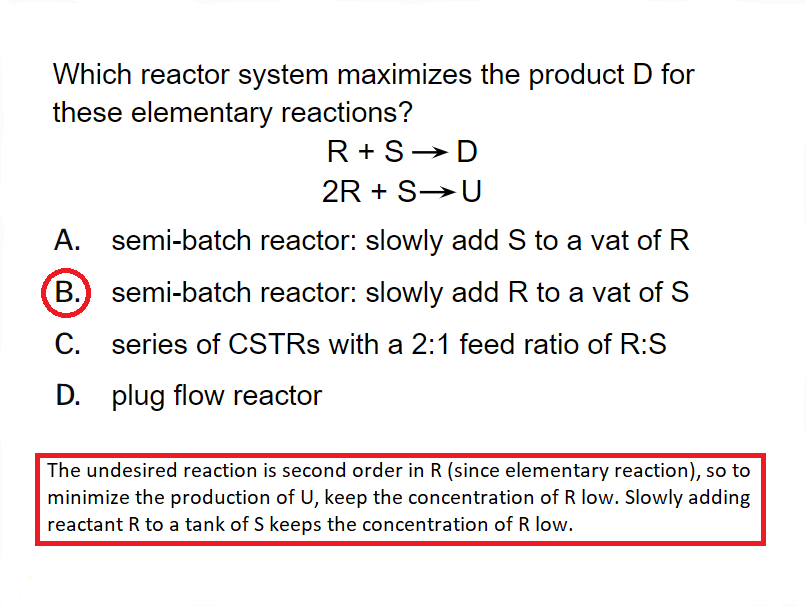 Multiple reactions and selectivity summary LearnChemE
